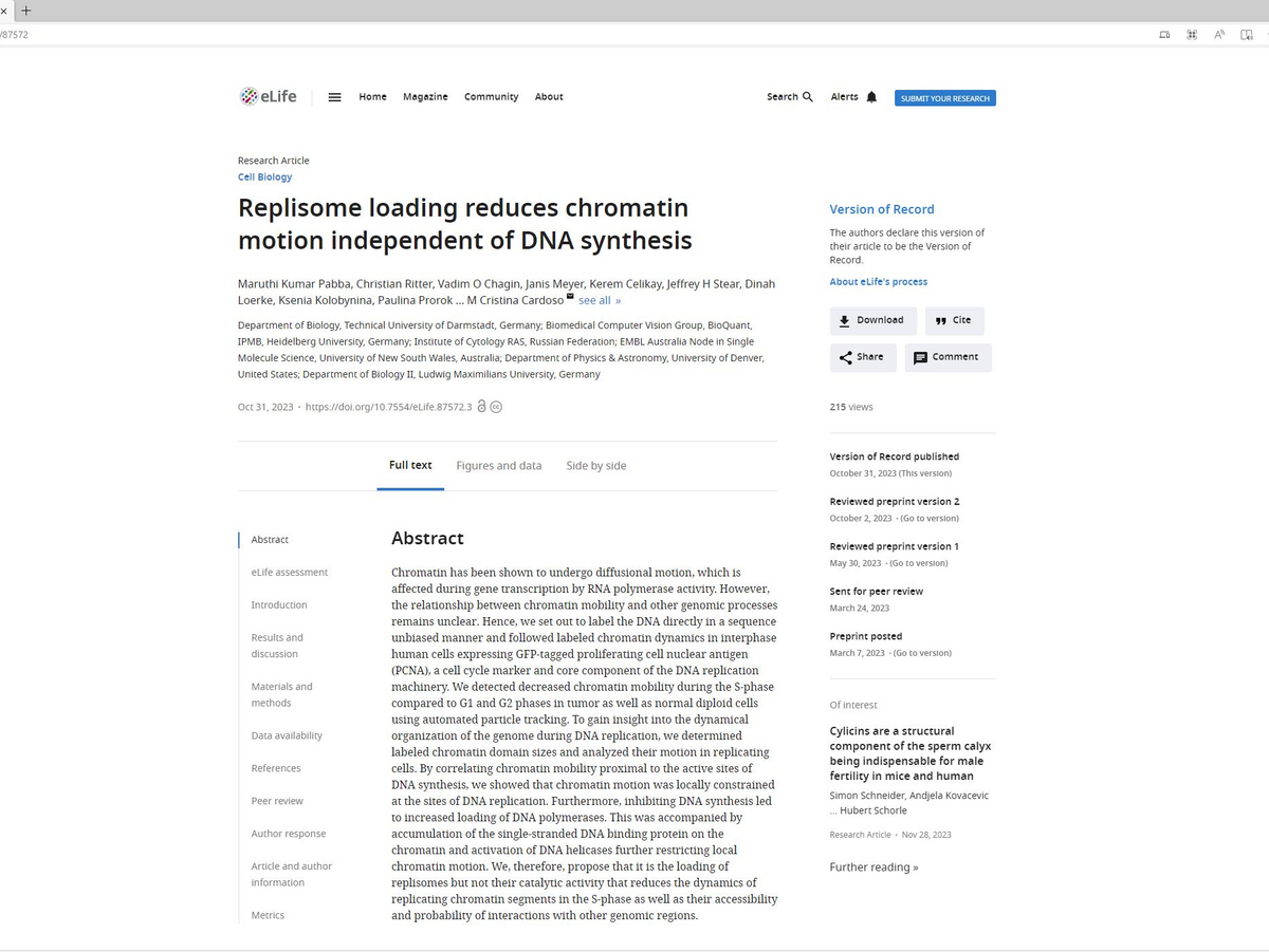 New publication from the Cardoso Lab on a how replisome loading reduces ...